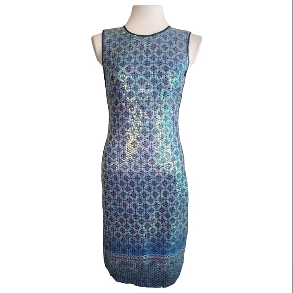 Rozae Nichols | Dresses | Rozae Nichols Silk With Sequins Embellished ...